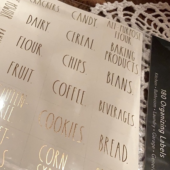 Rae Dunn | Storage & Organization | Rae Dunn Organizing Labels Gold ...